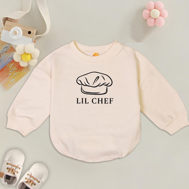 Lil Chef Romper, Cute Little Chef Cooking Bodysuit, Baby Sous Chef ...