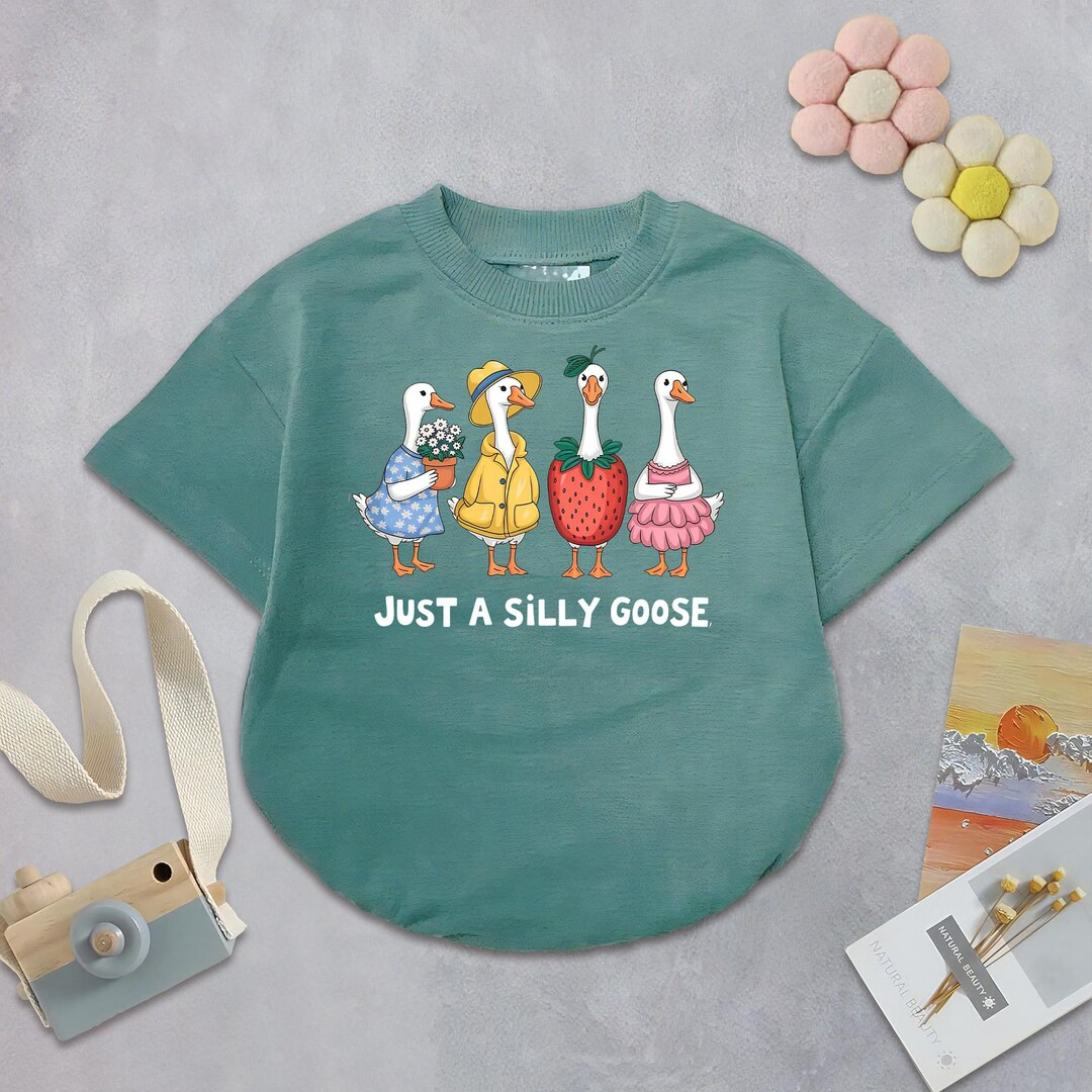 Cute Goose Family Romper, Cute Funny Duck Baby Clothes, Playful Animal ...