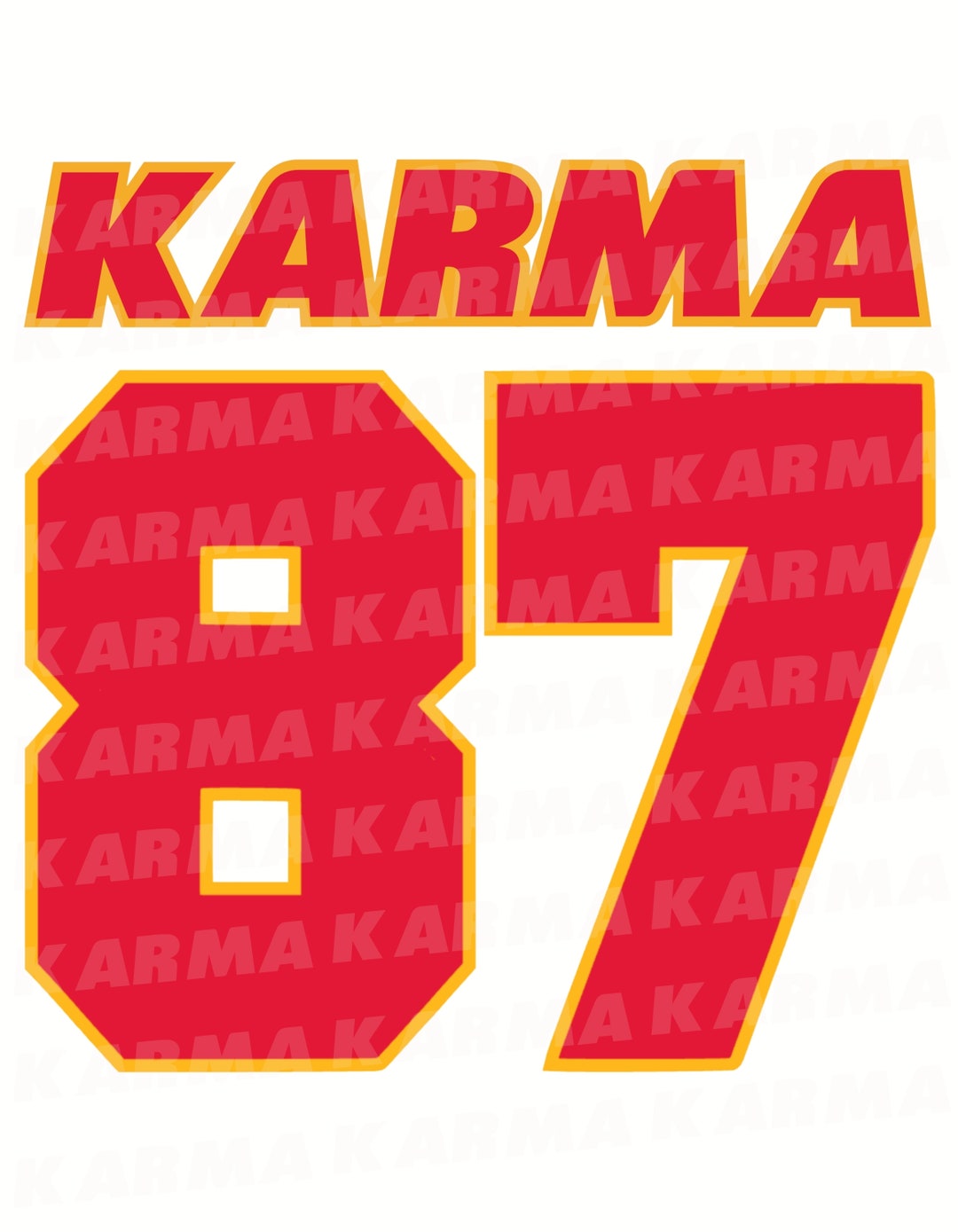 Karma 87 Digital File – Kansas City Chiefs, Swift Inspired (SVG, PNG ...