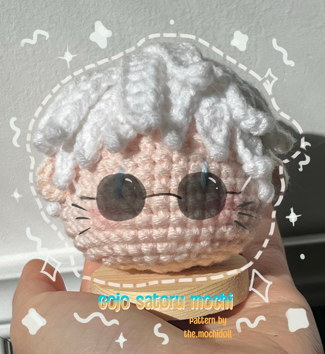 Gojo Satoru Crochet Mochi Doll Pattern Jujutsu Kaisen Crochet Anime ...