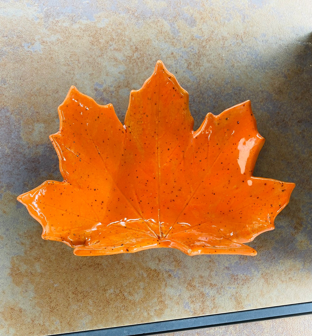 Nature Themed Pottery Bowl, Maple Leaf Ceramic Candy Dish, Autumn Leaf ...