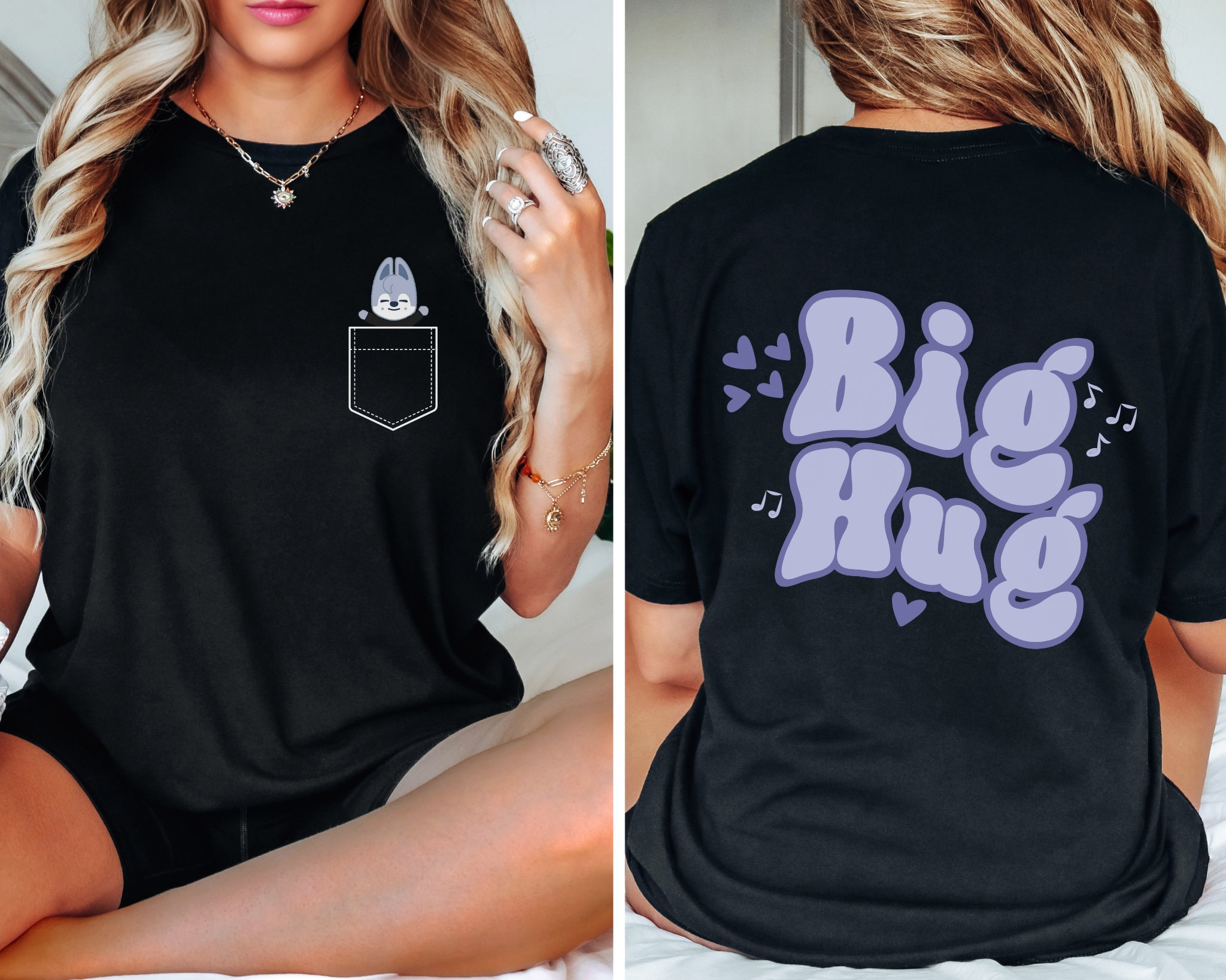 Stray Kids Wolf Chan Big Hug Pocket Shirt, Skzoo Wolf Chan, Bang Chan ...