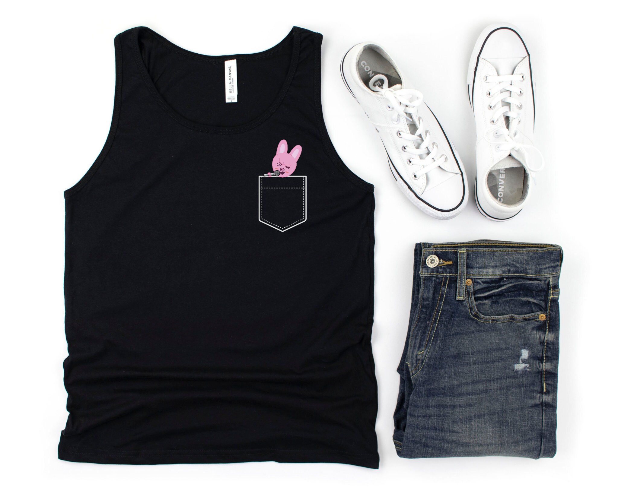 Stray Kids Changbin Dwaekki Hearteu Beateu Pocket Tank - Etsy