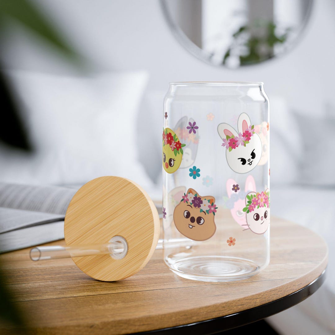 Flower Crown Stray Kids Cup, Floral, Spring Kids, SKZ Cup With Lid ...