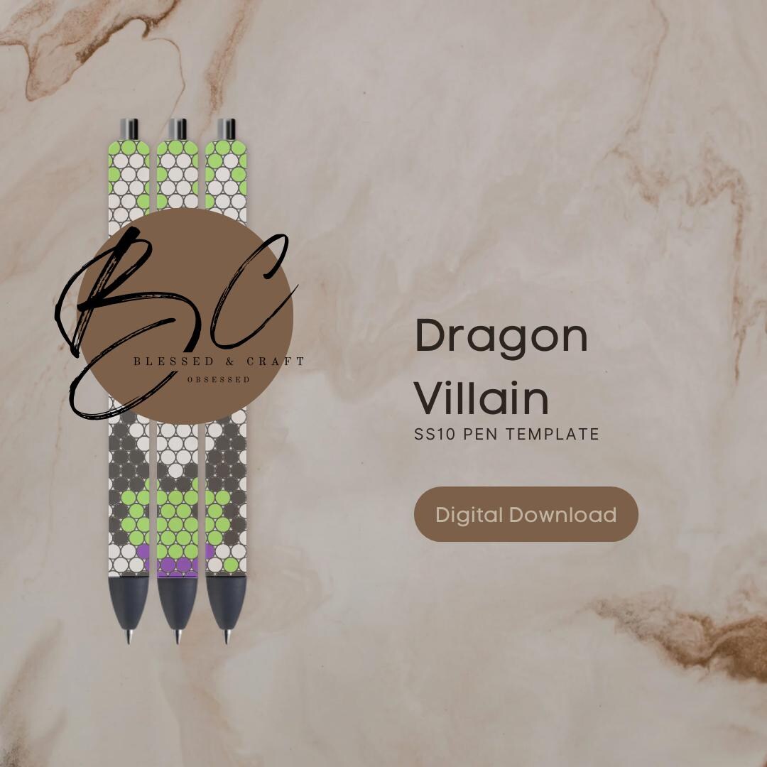 Dragon Villain SS10 Pen Template - Etsy