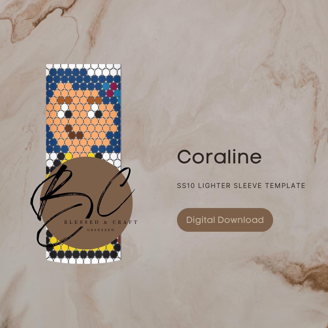 Coraline SS10 Lighter Sleeve Template - Etsy