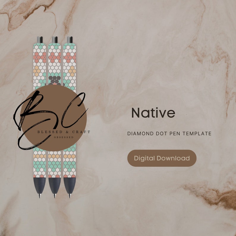Native Diamond Drill Pen Template - Etsy