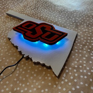 OSU Oklahoma State University Wall Light Night Light Bar Light - Etsy