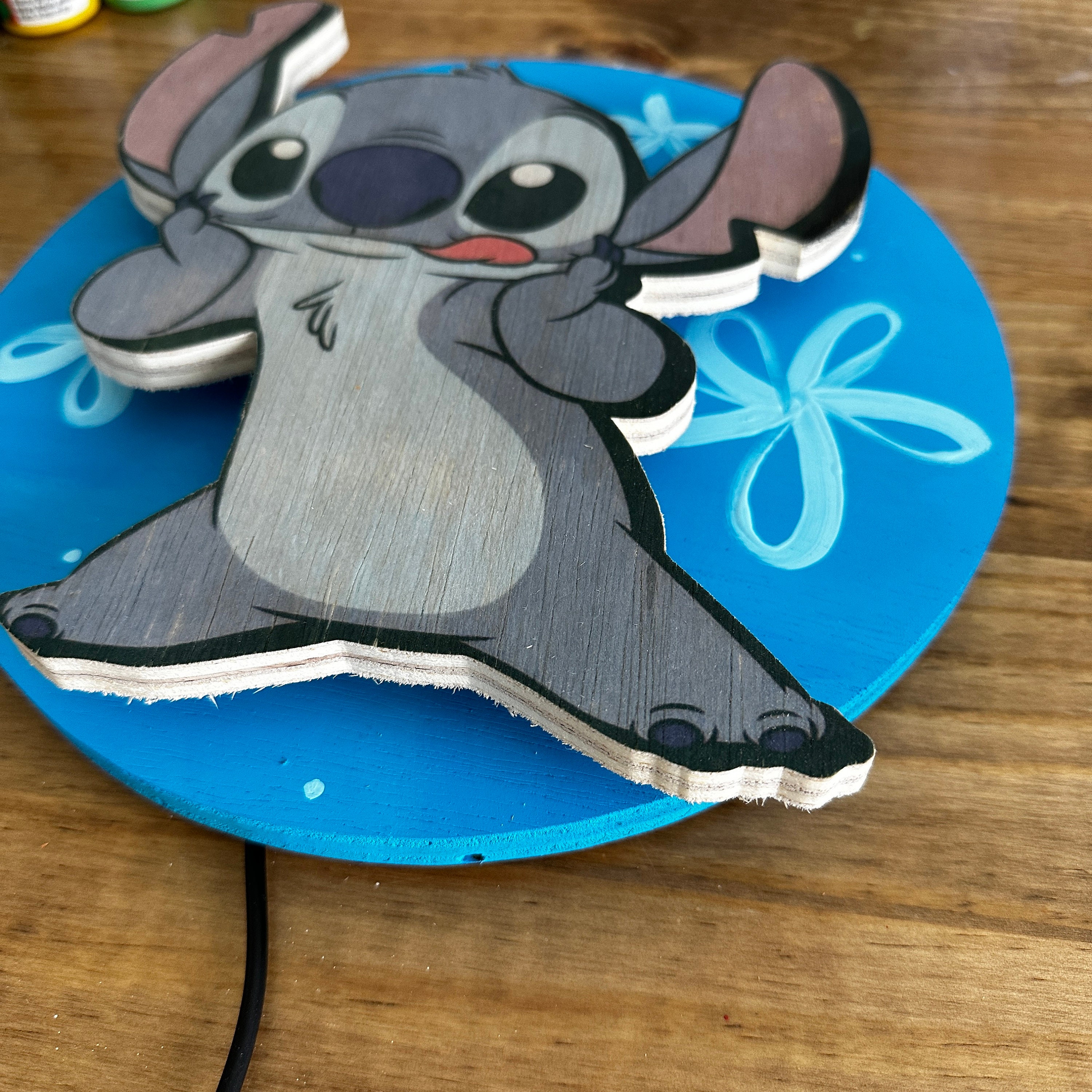 Tongue Out Stitch Light up Wall Art Nightlight Bring - Etsy