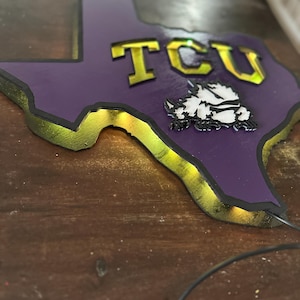 TCU Texas Christian University Horned Frogs Wall Light Night Light Bar ...