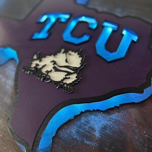 TCU Texas Christian University Horned Frogs Wall Light Night Light Bar ...