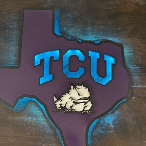TCU Texas Christian University Horned Frogs Wall Light Night Light Bar ...
