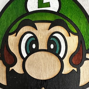 Super Mario Brothers Luigi Round Wall Sign - Etsy