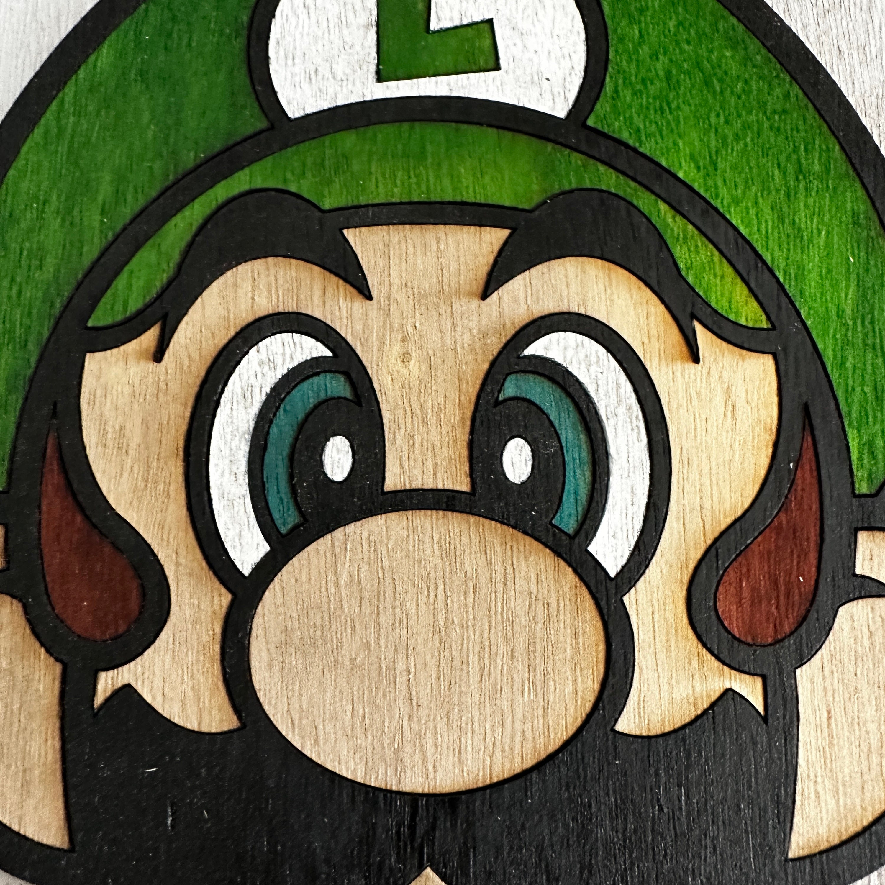 Super Mario Brothers Luigi Round Wall Sign - Etsy