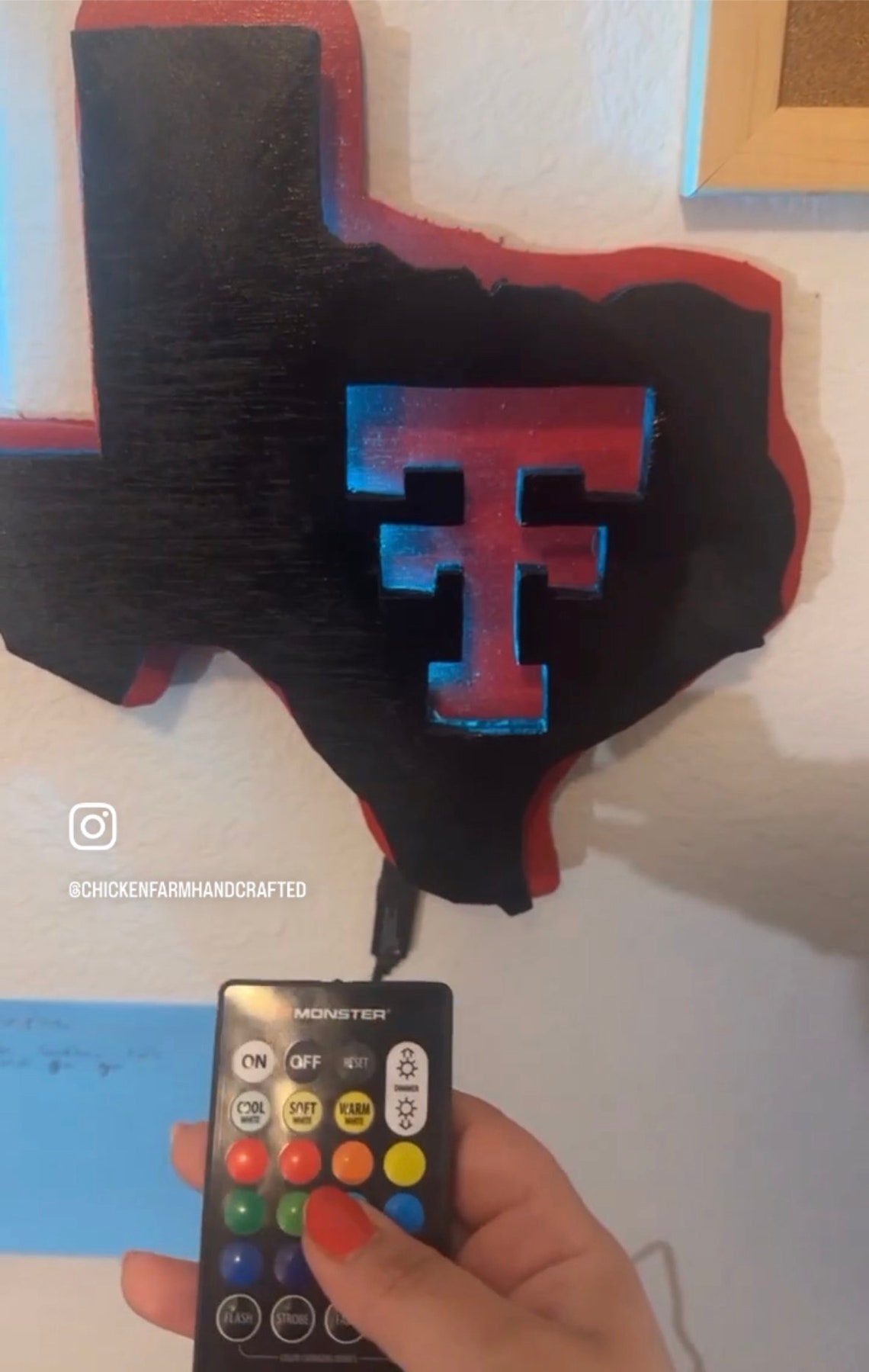 Texas Tech Wall Light Night Light Bar Light - Etsy