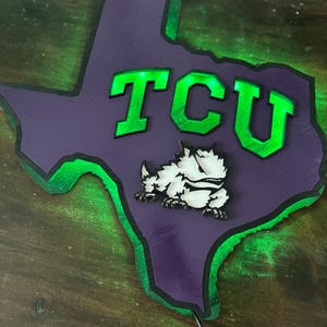 TCU Texas Christian University Horned Frogs Wall Light Night Light Bar ...