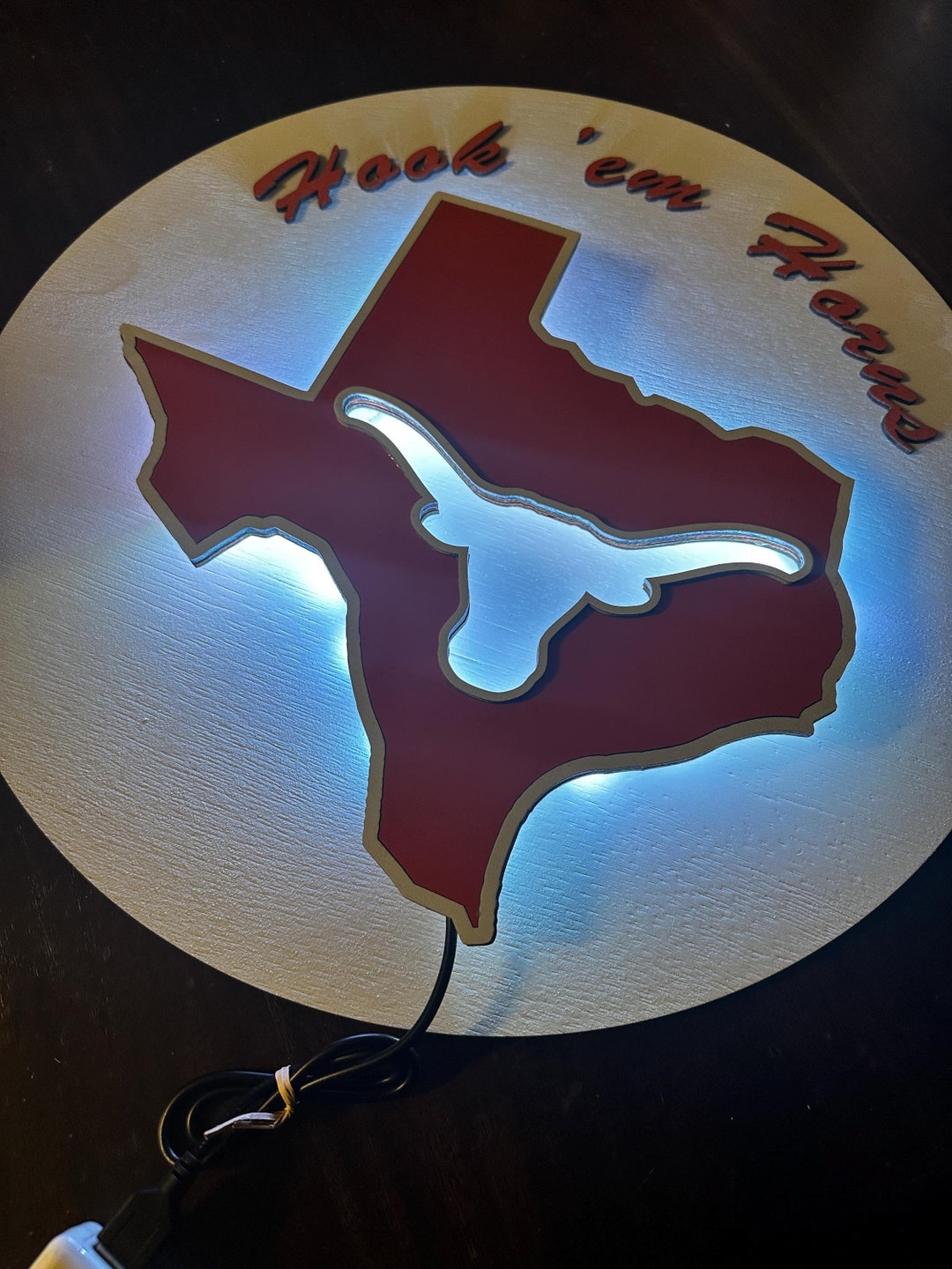 University of Texas Longhorns Wall Light - Etsy