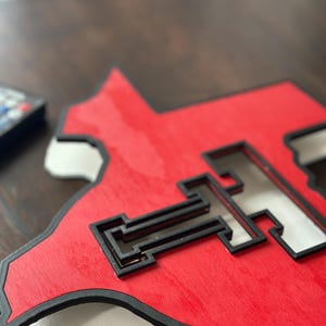 Texas Tech Wall Light Night Light Bar Light - Etsy