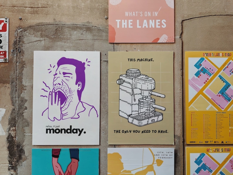 Printable Poster, Modern Poster, Funny Poster, Handdrawn Poster, Yawn ...