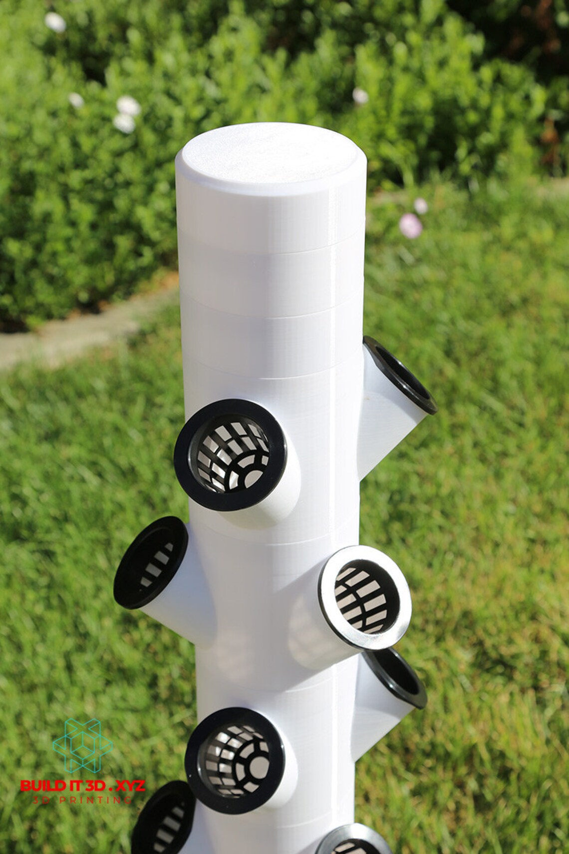 10-plant Hydroponic Tower: Complete Growing Setup for 10 Cups. PETG ...