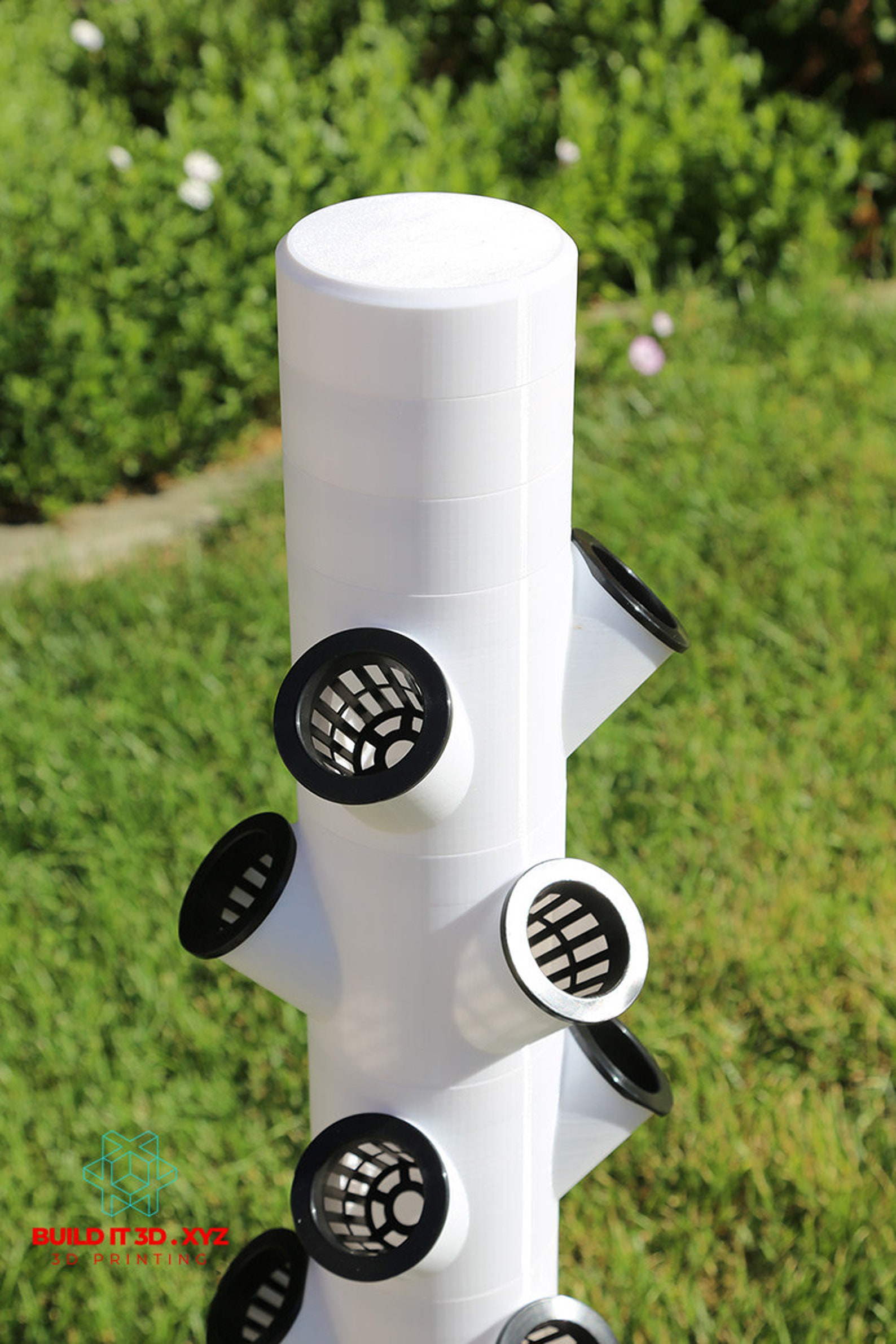 10-plant Hydroponic Tower: Complete Growing Setup for 10 Cups. PETG ...