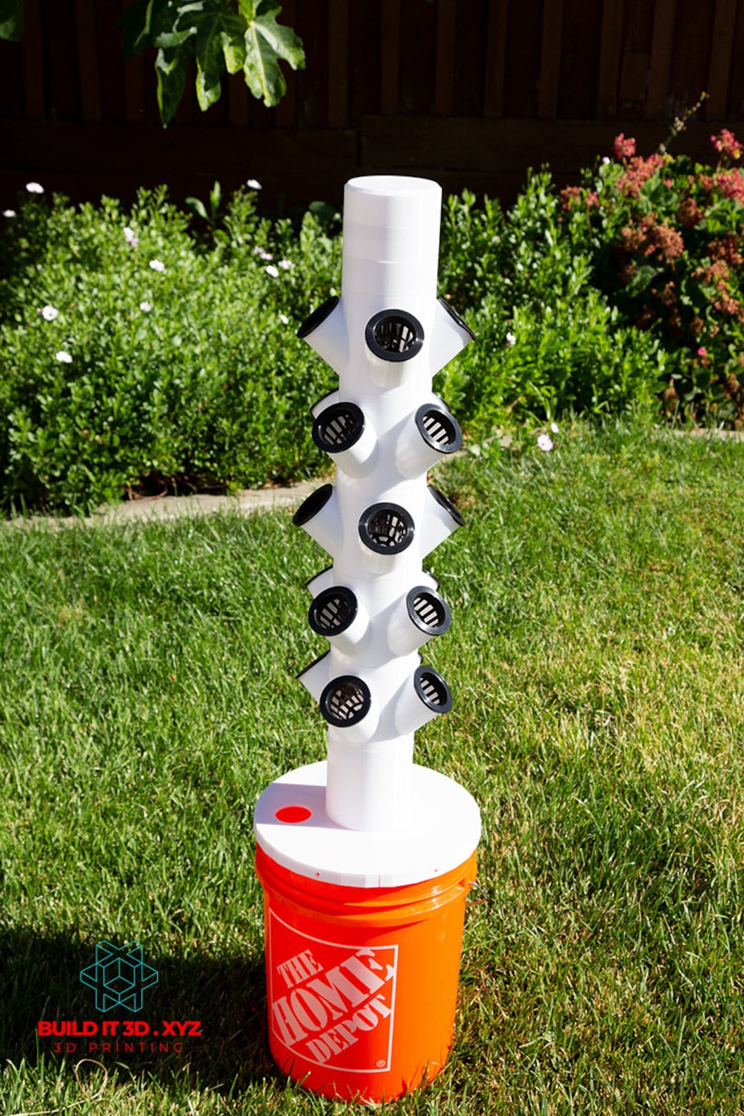 20-plant Hydroponic Tower: Complete Growing Modular System. PETG Food ...