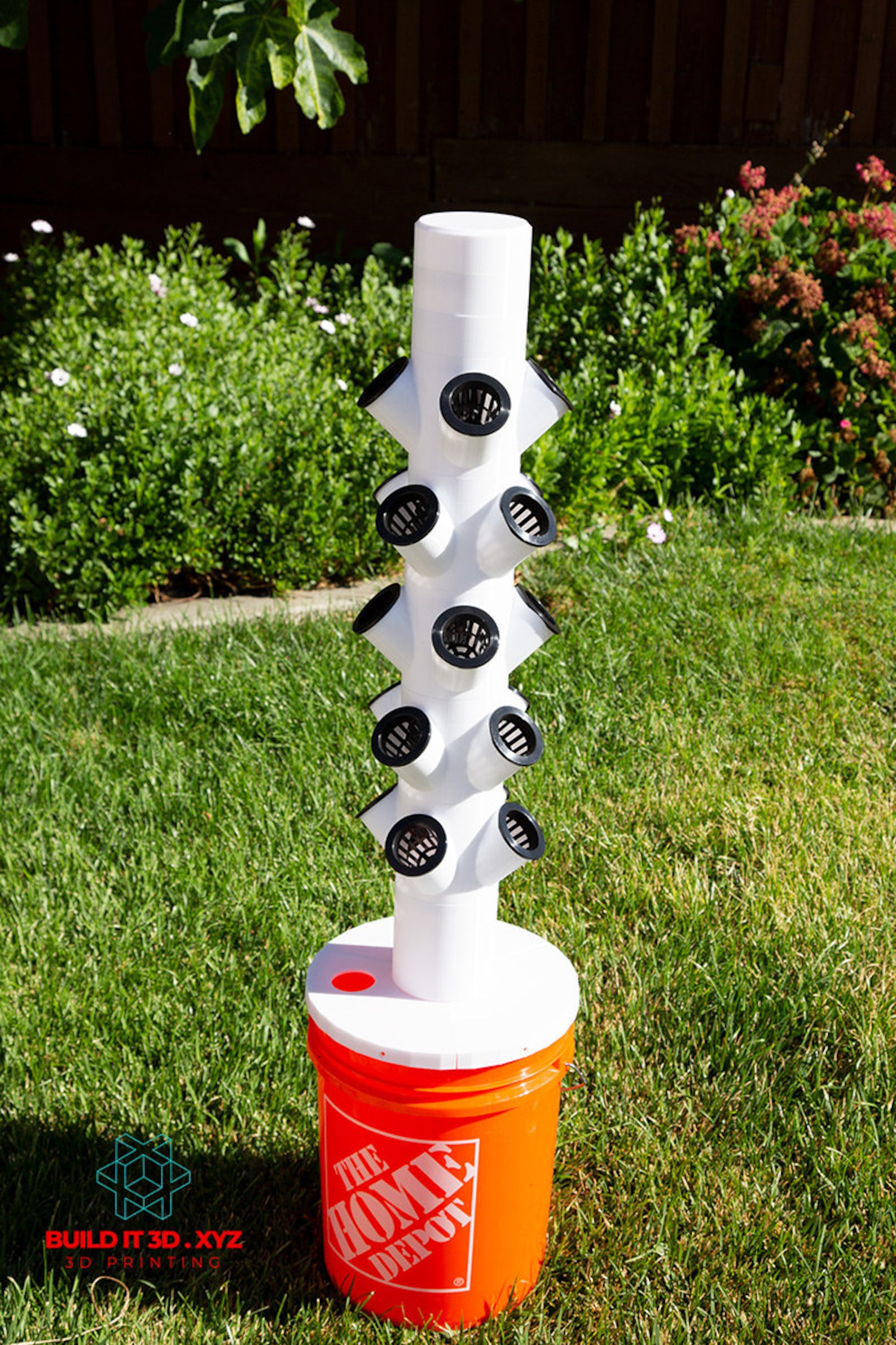 20-plant Hydroponic Tower: Complete Growing Modular System. PETG Food ...