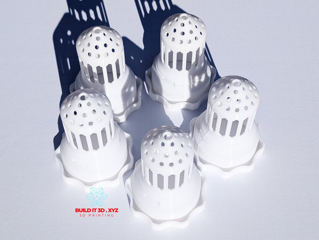 5x Lockable Hydroponic Growing Cups: 45mm Coco-coir, Modular Tower ...