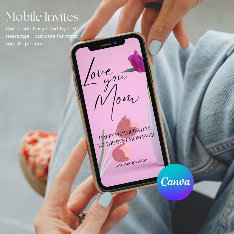 Mother's Day Mobile Phone Editable Template | Electronic Mother's Day ...