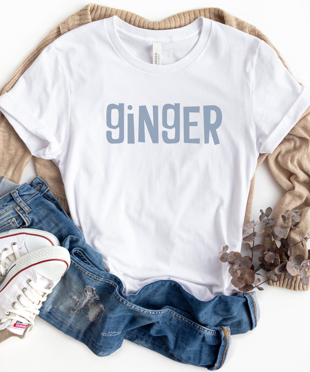 Ginger Tee, Gift for Redhead, Redhead T-shirt, Minimalist Tshirt Ginger ...