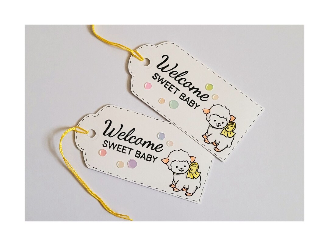 Welcome Sweet Baby! Gift Tags, Pack of Two Large Gift Tags With ...