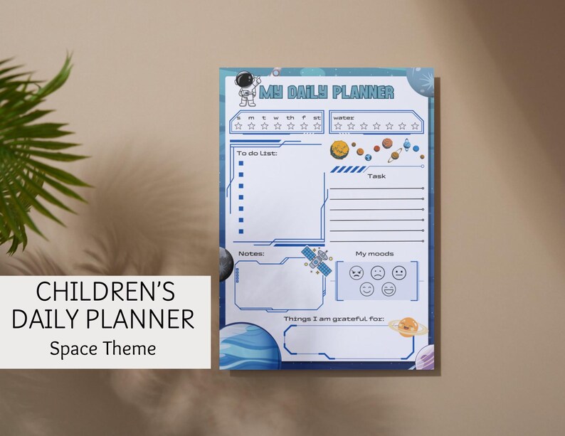 Printable Children's Daily Planner Sheet - Etsy
