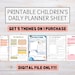 Printable Children's Daily Planner Sheet - Etsy