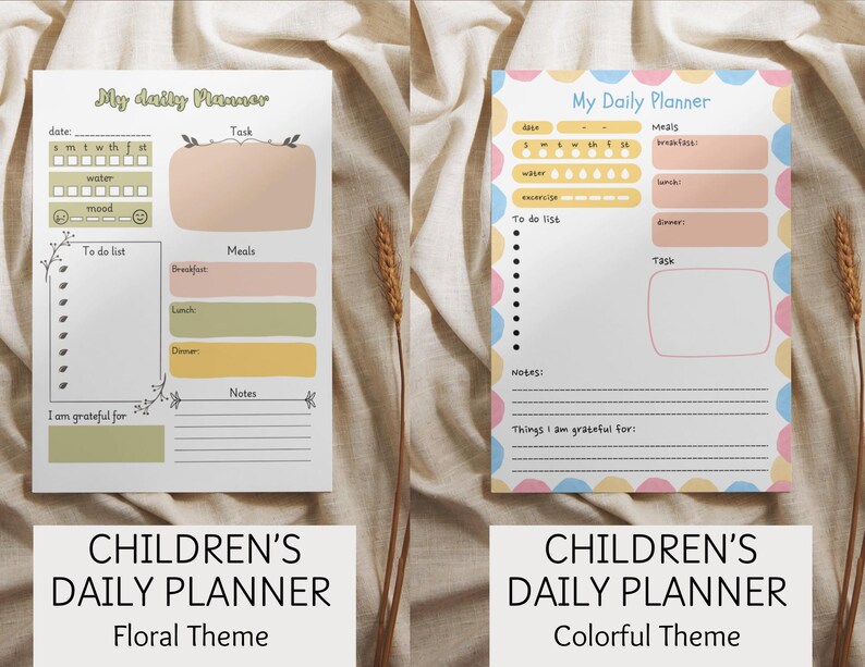 Printable Children's Daily Planner Sheet - Etsy