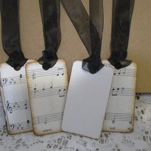 Music Notes Gift Tags: Vintage Sheet Music, Handmade Set of 8 - Etsy