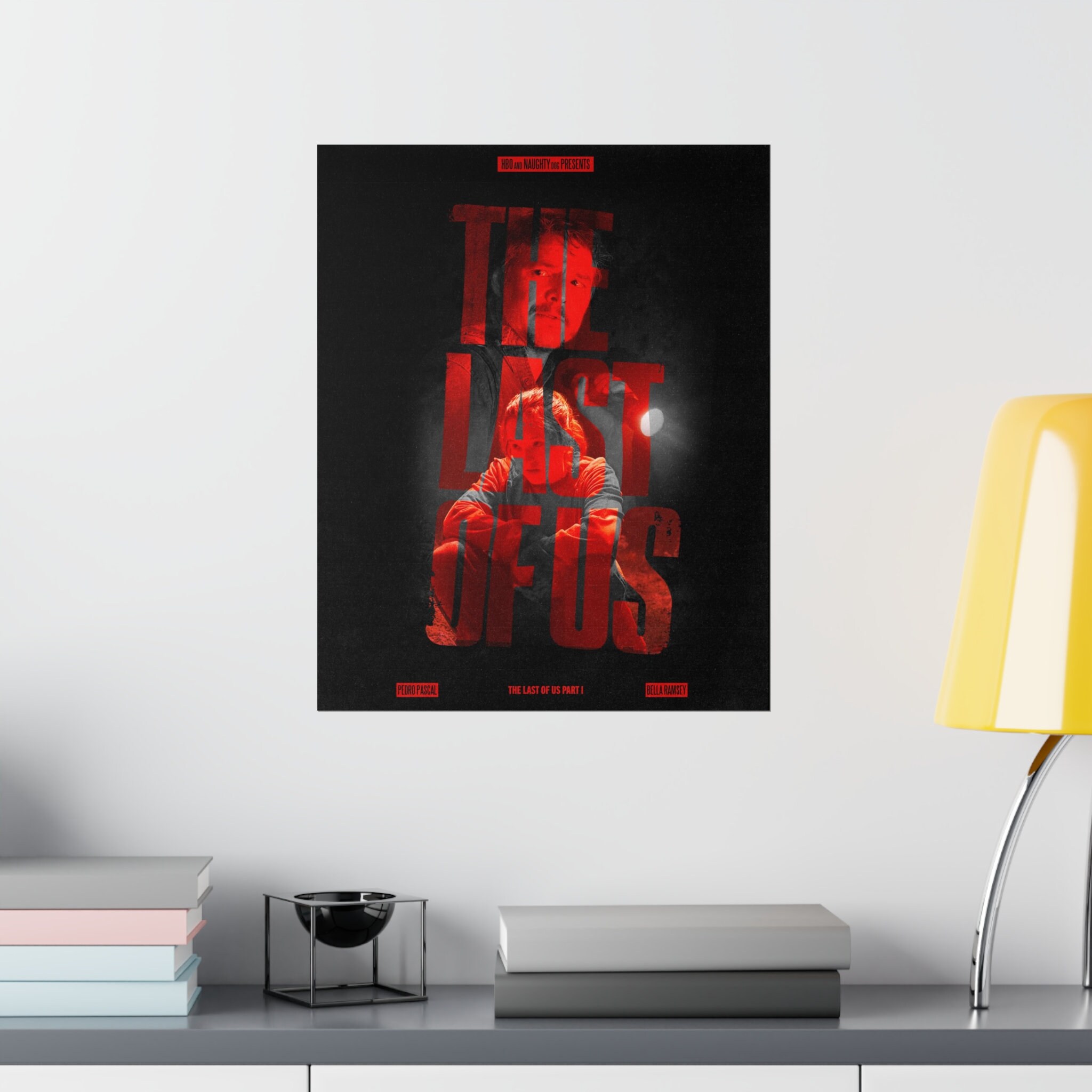 TLOU, Zombie Poster, Red, TV Show Poster, Thelastofus, Wall Art, TV ...