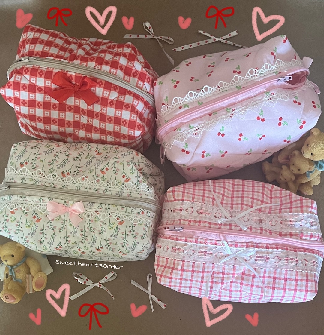 Handmade Lace Bow Pouches - Etsy