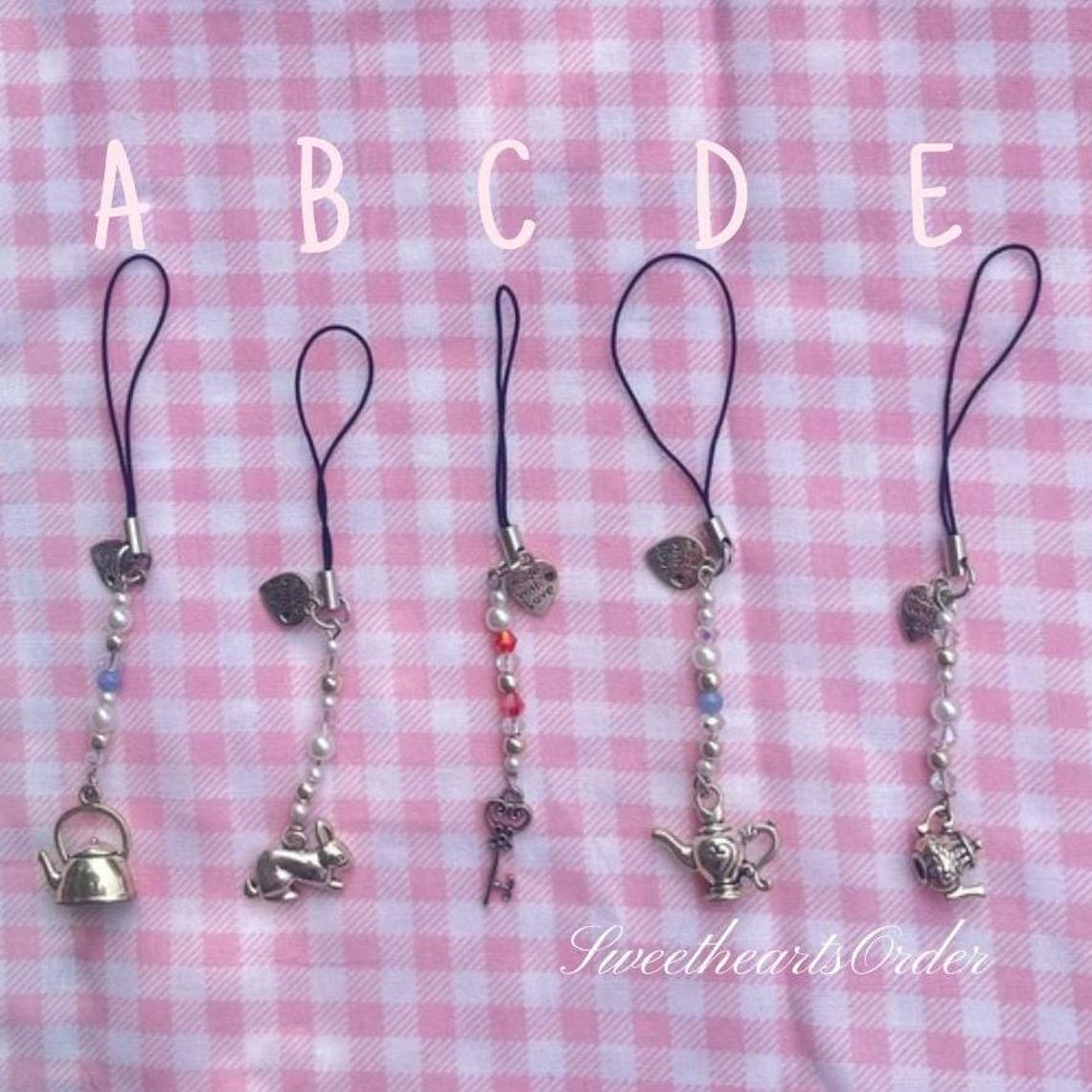 Beaded Phone Charm Keychains - Etsy