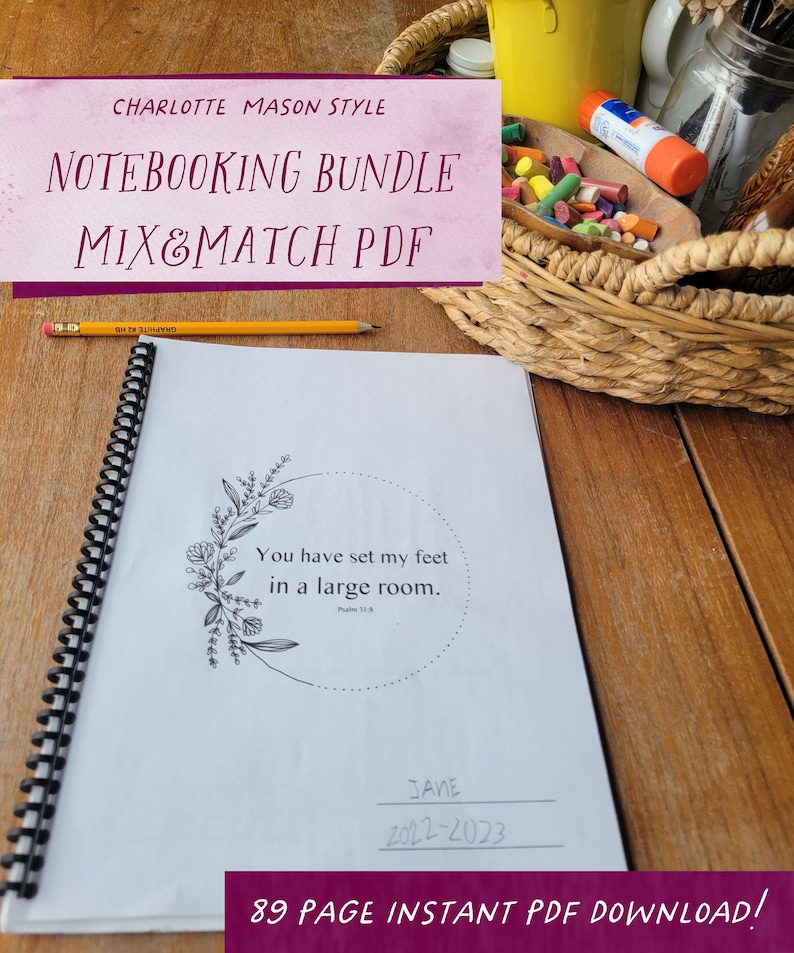 Charlotte Mason Mix-and-match Notebooking Pages Bundle - PDF Printable ...