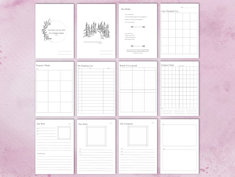 Charlotte Mason Mix-and-match Notebooking Pages Bundle - PDF Printable ...