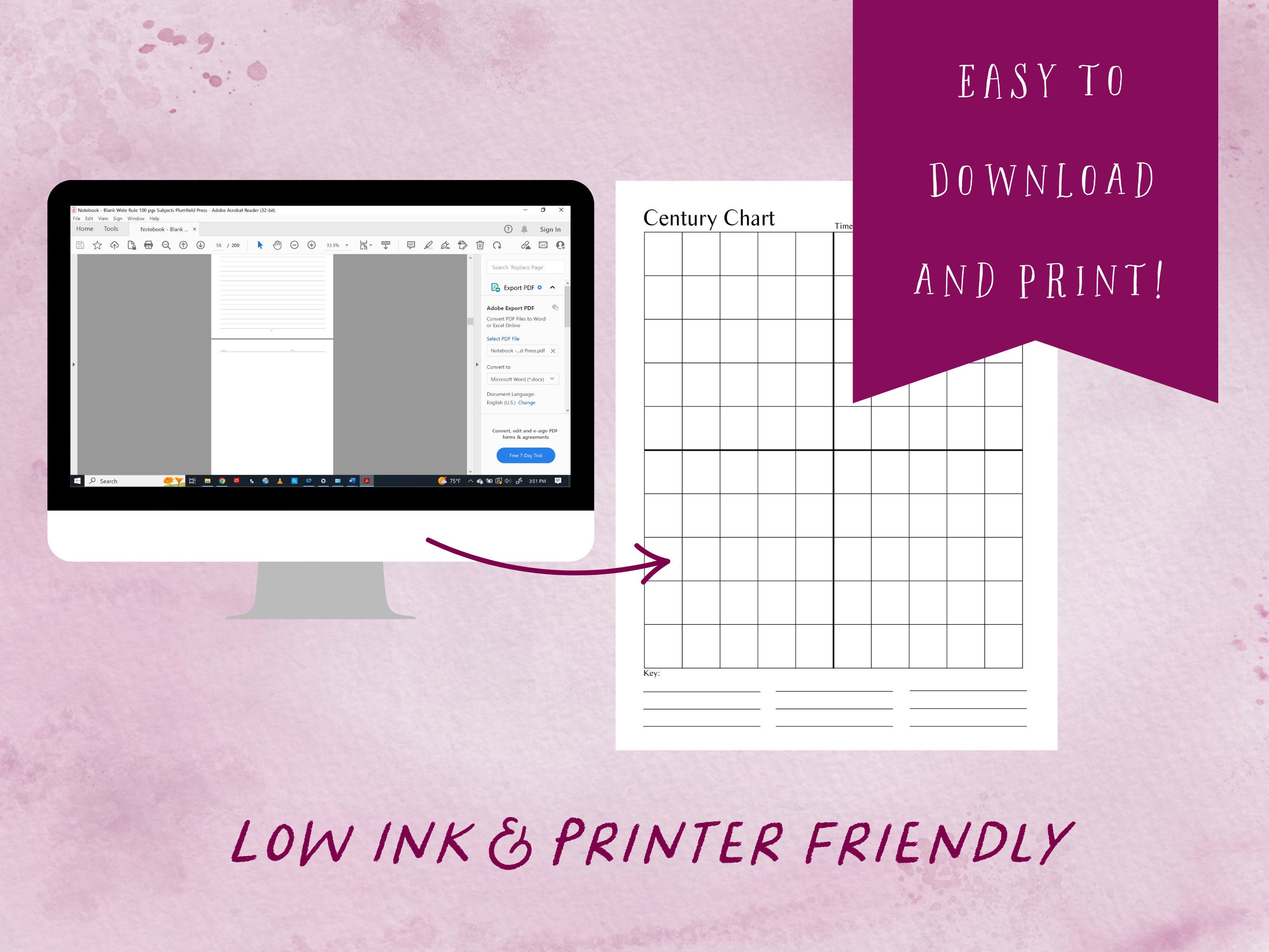 Charlotte Mason / Classical Century Chart PDF - Printable - Notebook ...