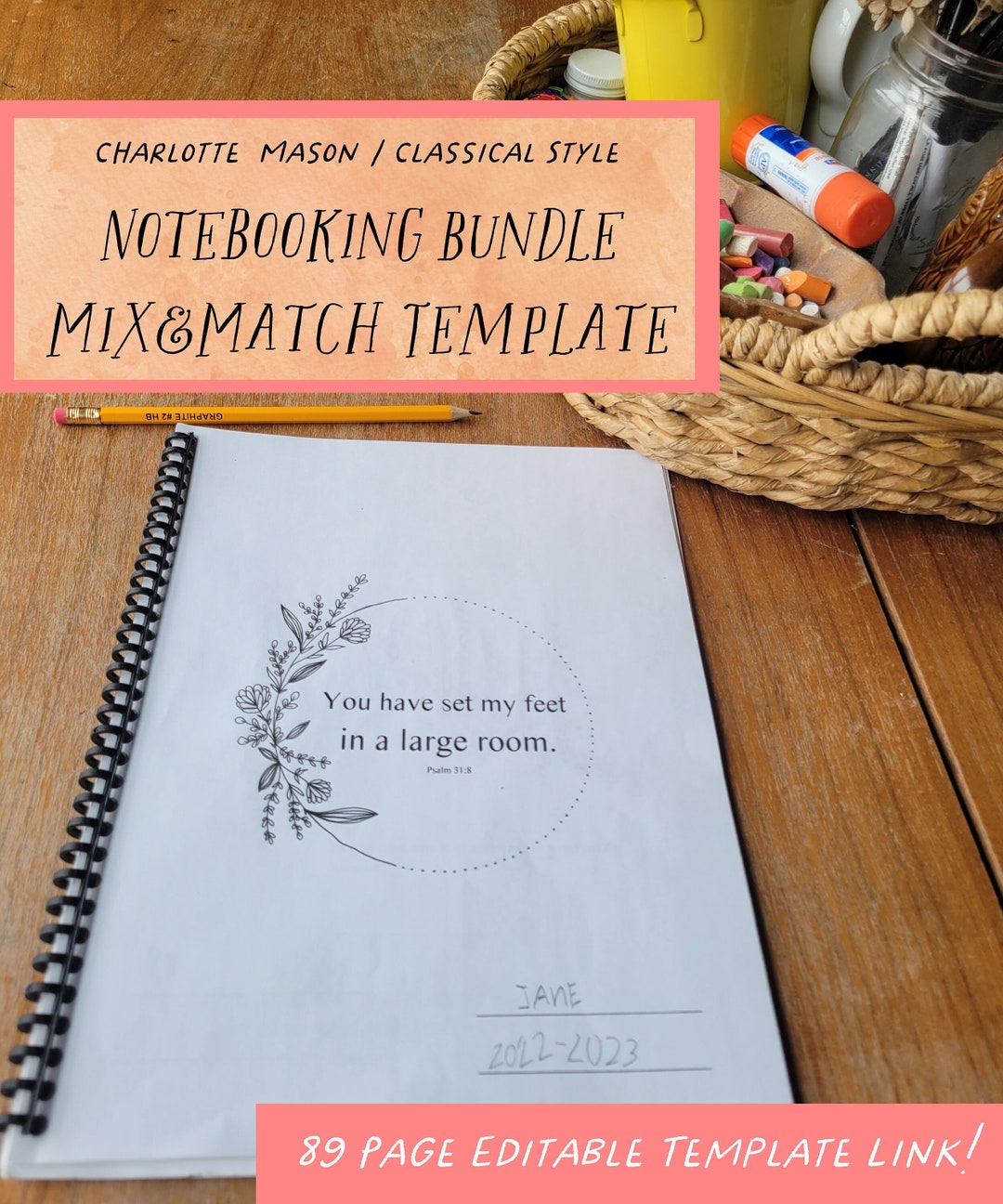 Charlotte Mason Mix-and-match Notebooking Pages Bundle - * Editable ...