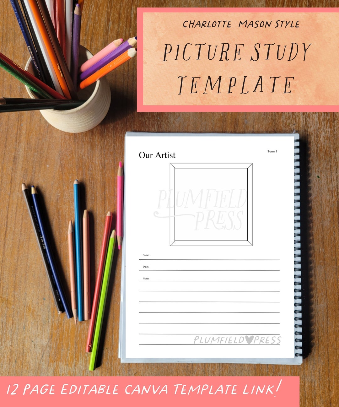 Charlotte Mason Artist Study Notebook Insert - Charlotte Mason Picture ...