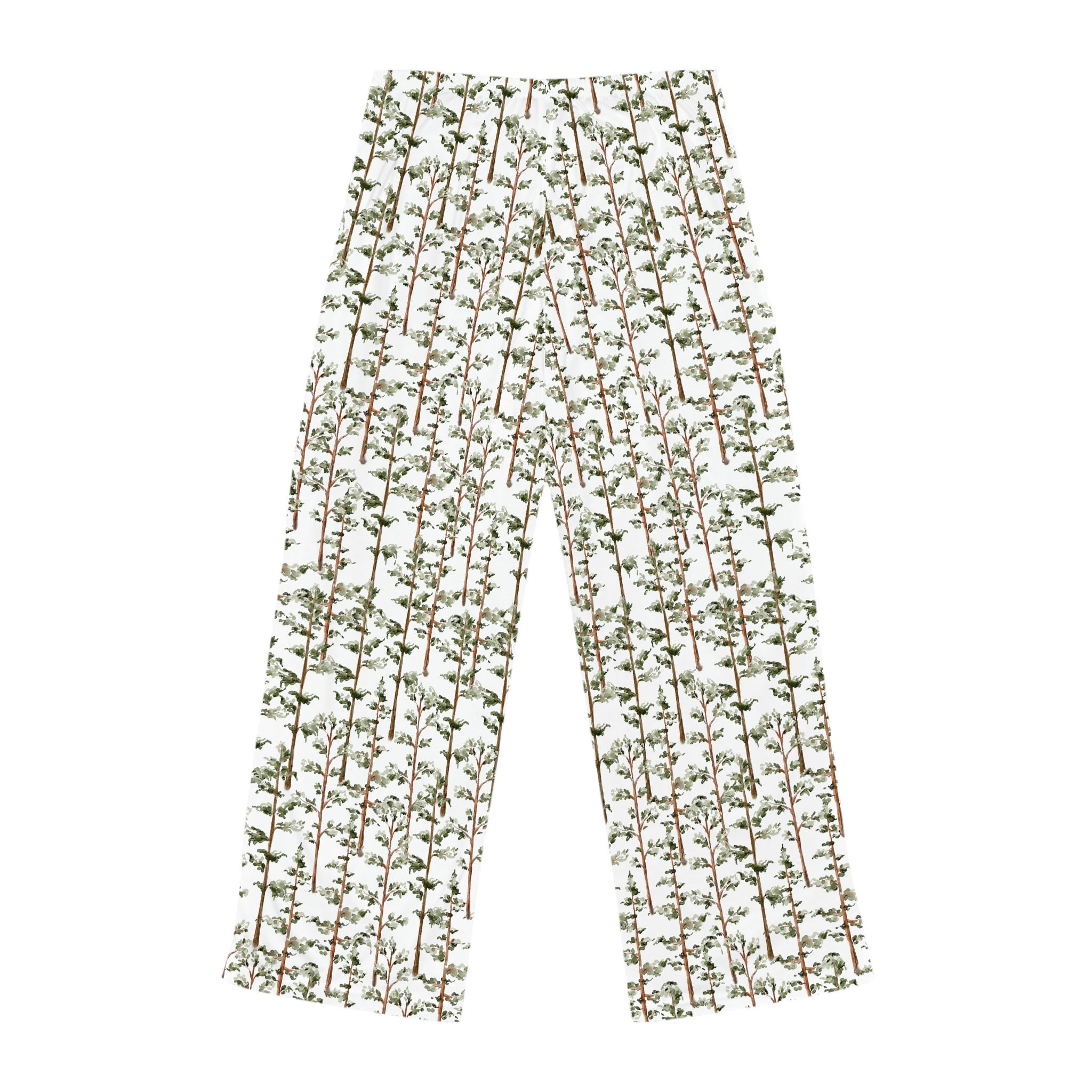 Pine Tree Women's Pajama Pants, Forest Theme Pjs, Pine Tree Pajama ...