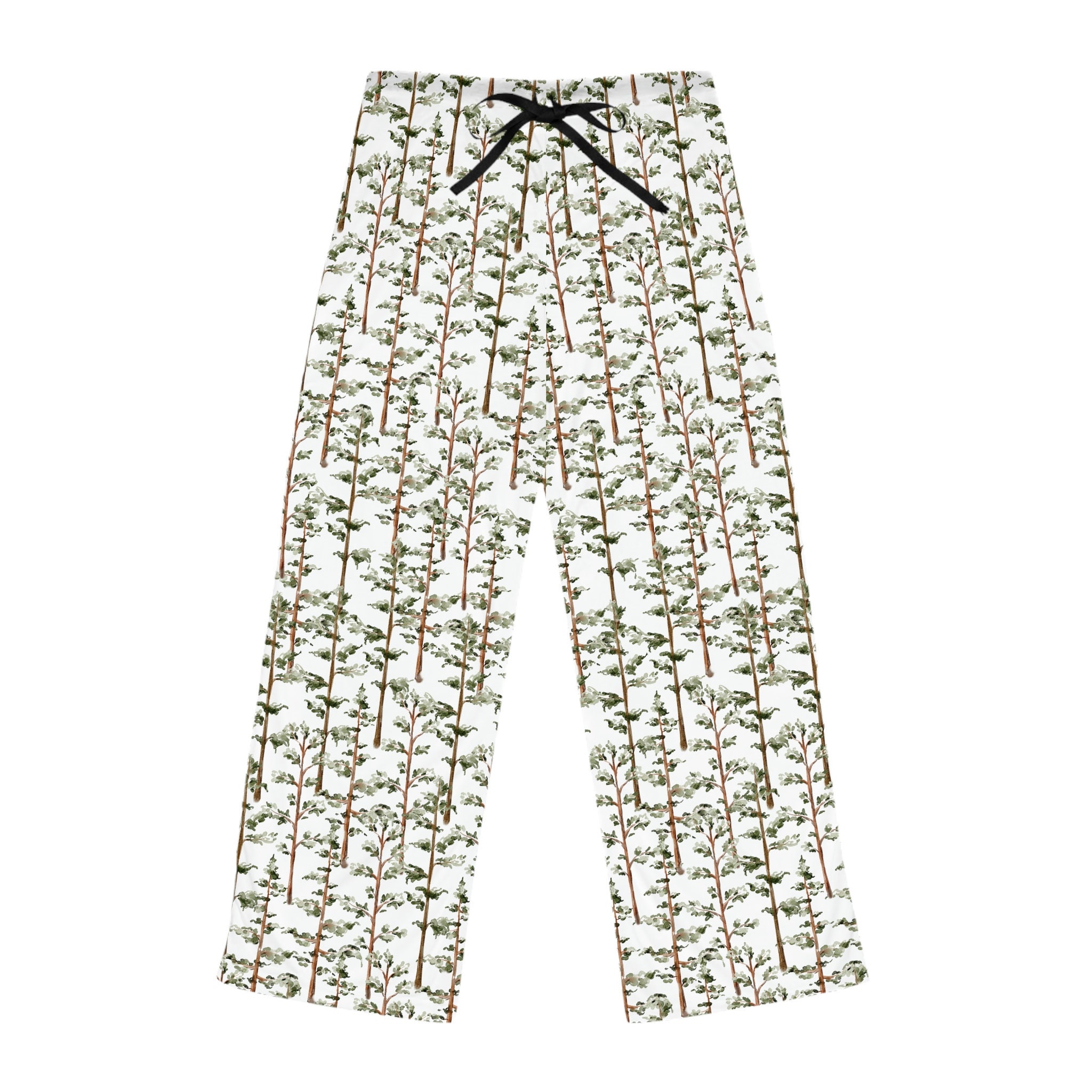 Pine Tree Women's Pajama Pants, Forest Theme Pjs, Pine Tree Pajama ...