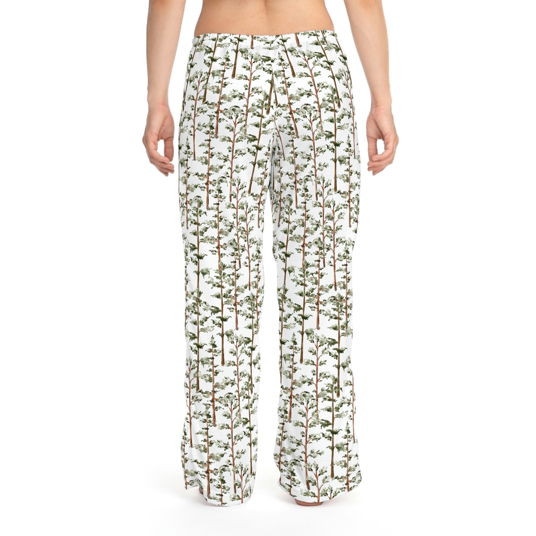 Pine Tree Women's Pajama Pants, Forest Theme Pjs, Pine Tree Pajama ...