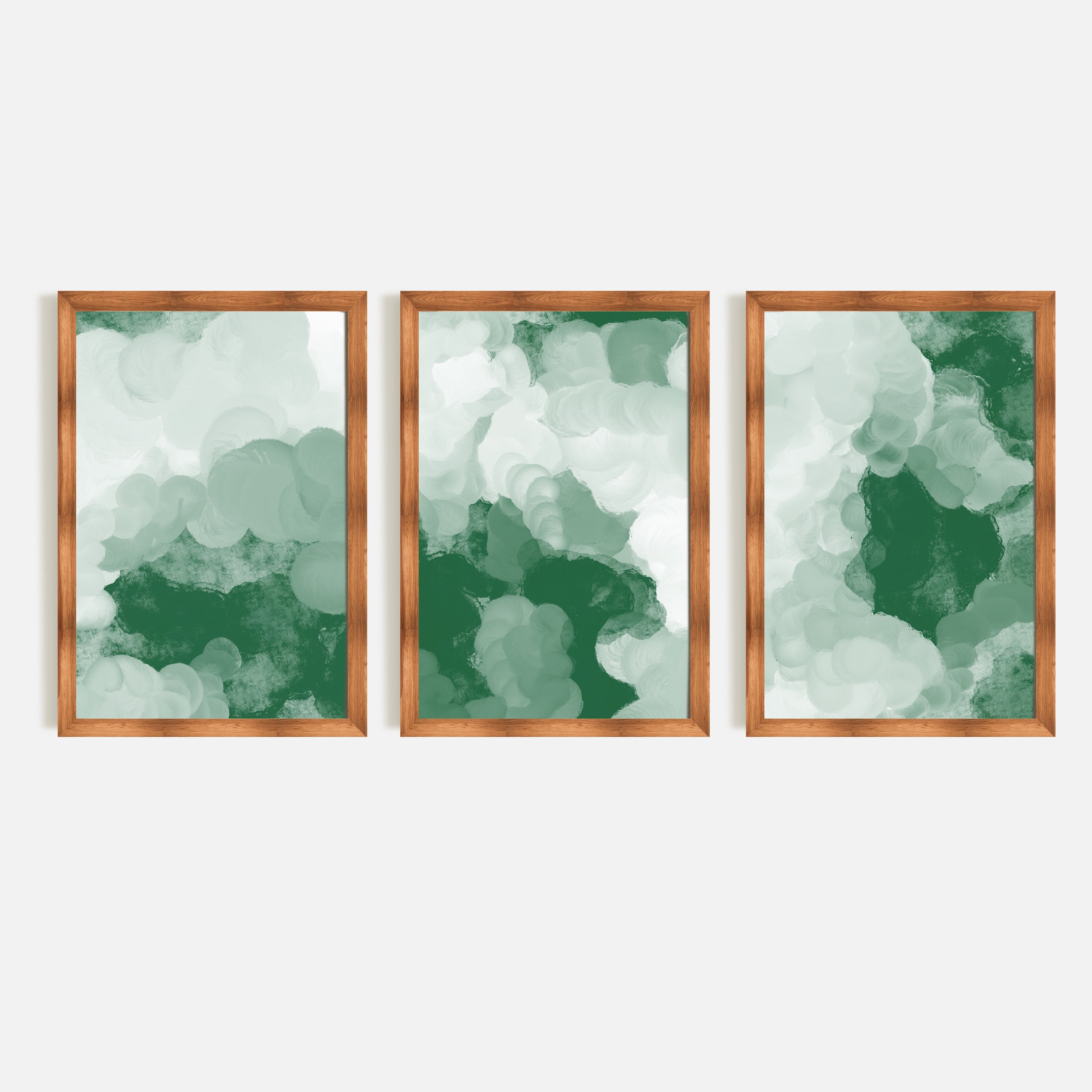Green Abstract Wall Art, Downloadable Modern Abstract Digital Print ...