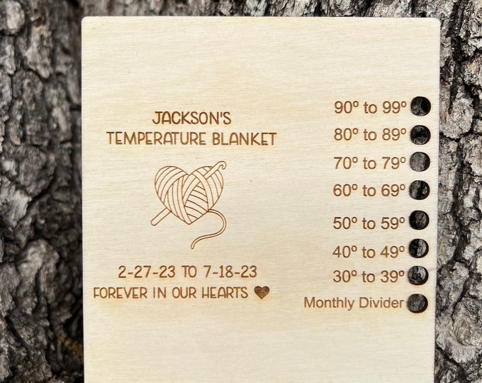 Handmade Crochet Temperature Blanket 2023 (location Madison WI) - Etsy