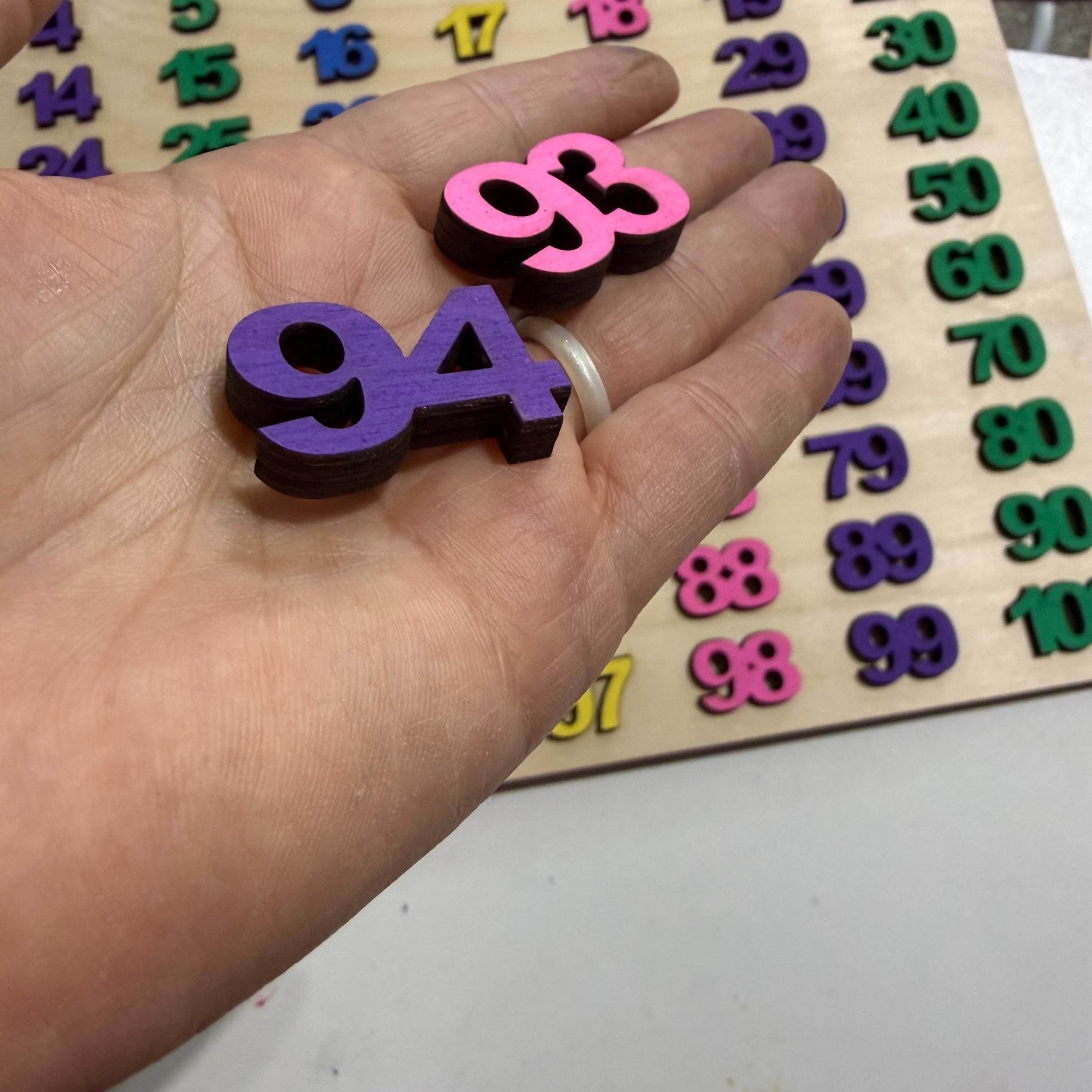 1-100 Wooden Number Puzzle Wooden Puzzle for Kids Montessori Number ...