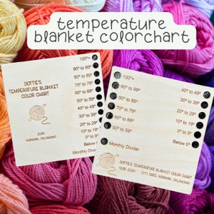 Personalized Temperature Blanket Color Chart 2025 Temperature Blanket ...